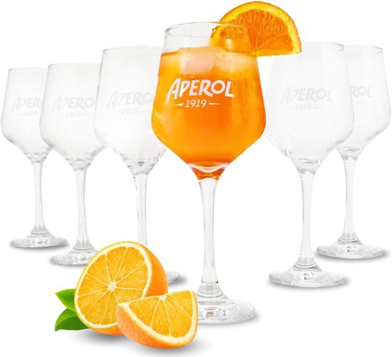 JERIX® Aperol Spritz Glazen - Gin Tonic - Cocktail - 6 Stuks | bol