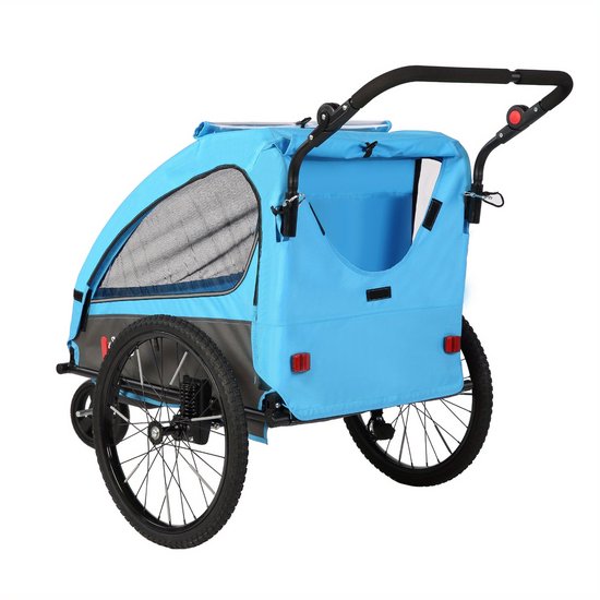 Kinderfietstrailer – Fietskar – Joggingwagen – Kinderaanhanger – 5 ...
