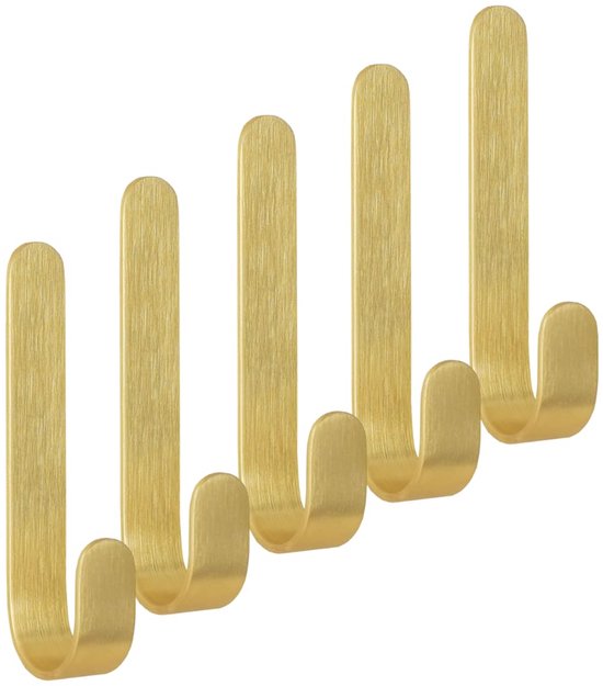 Gouden haak - modern design - multifunctioneel - 1 stuk - messing | bol