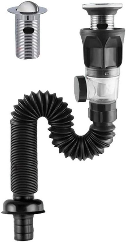 Titel: Flexibele afvoerslang voor wastafel, deodorant afvoerpijpset ...