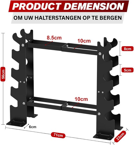 Halterrek - Haltersteun - Halterstandaard | bol