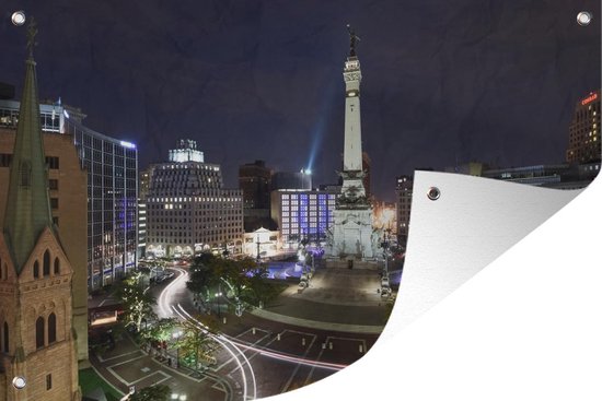 Le Monument aux soldats et marins d'Indianapolis nocturne dans l'état ...