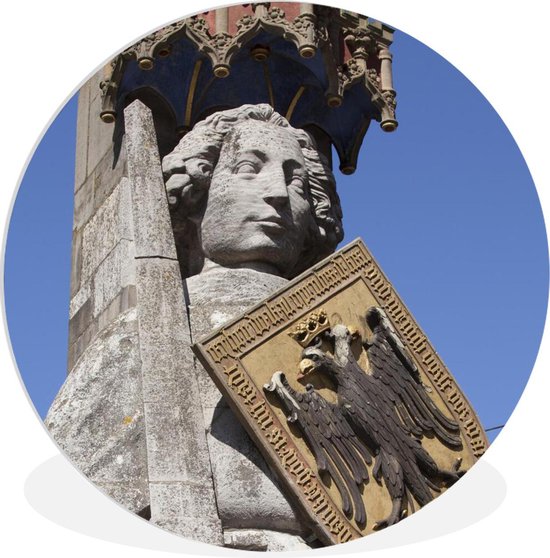 Gros plan de la statue de Roland Plaque murale cercle en plastique ...