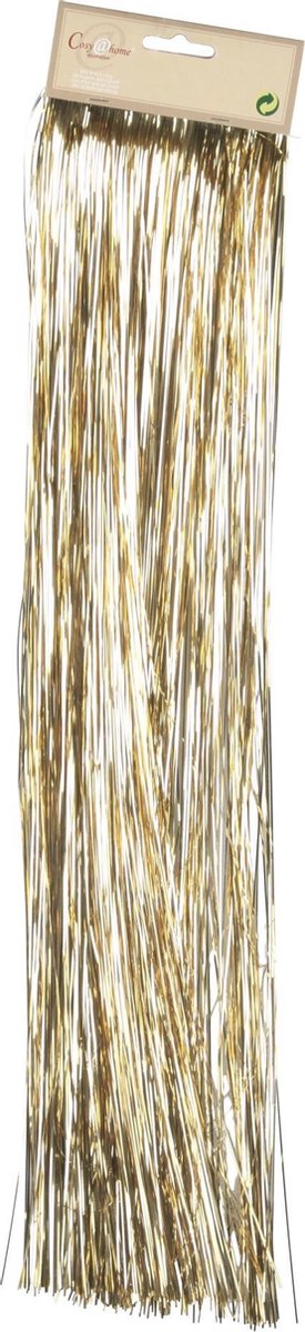 4x zakjes lametta golvend engelenhaar champagne 50 x 500 cm - Tinsel ...