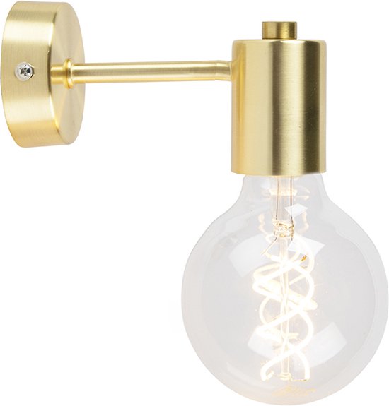 QAZQA Facil - Wandlamp - 1 lichts - goud/messing | bol