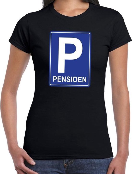 Pensioen P cadeau t-shirt zwart dames - Pensioen / VUT kado shirt XL | bol