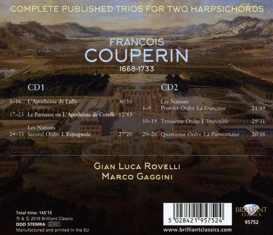 Marco Gaggini Gian Luca Rovelli - Couperin: Complete Published Trios ...