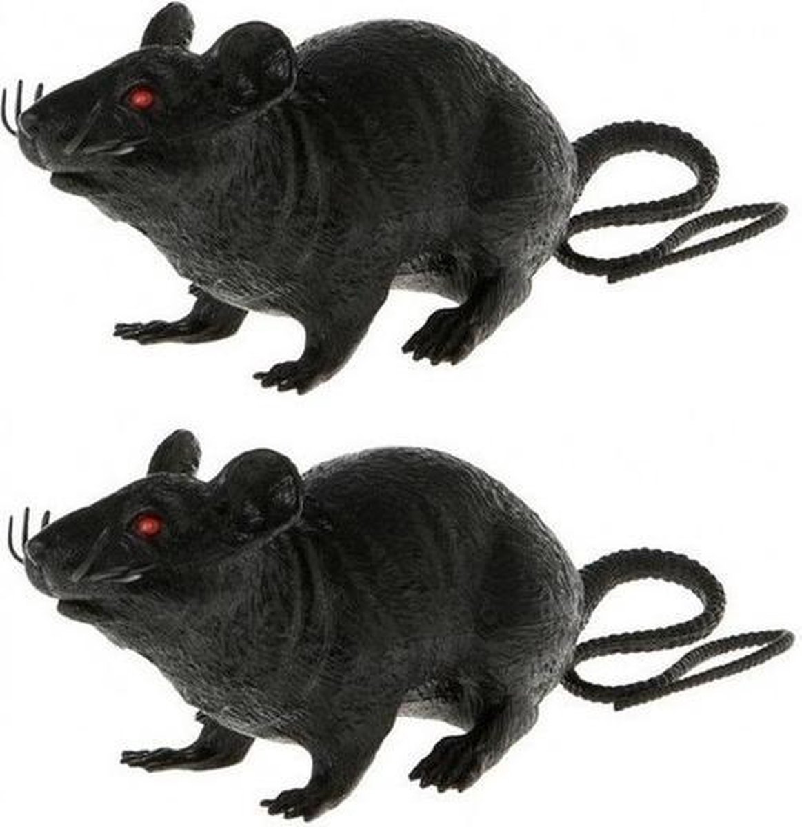 Halloween - 2x Horror decoratie ratten zwart 22 cm - Halloween ...
