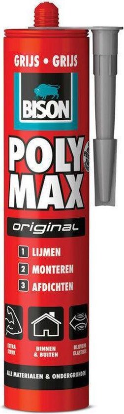 Bison Polymax Universeelkit - Grijs - 425 g | bol