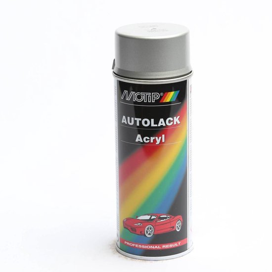 Motip kompakt acryl autolak metallic zilver (55300) - 400 ml. | bol