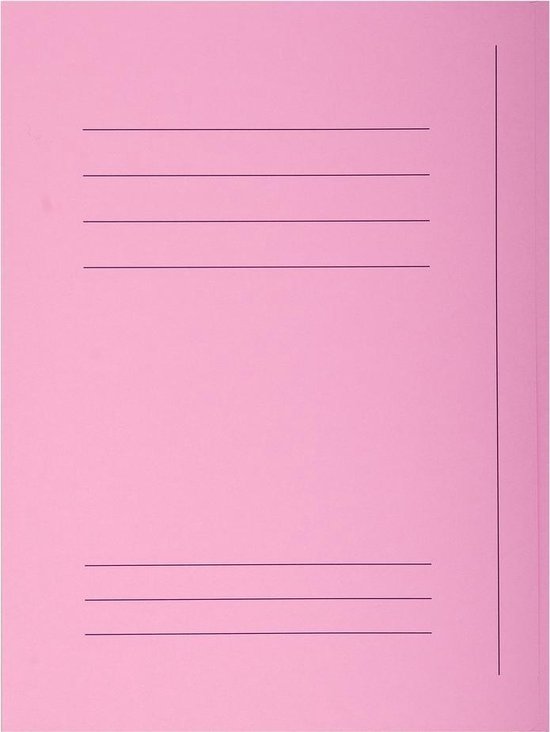 SUPER 210 Pak van 50 dossiermappen met 3 kleppen. 24x32cm, Roze | bol.com