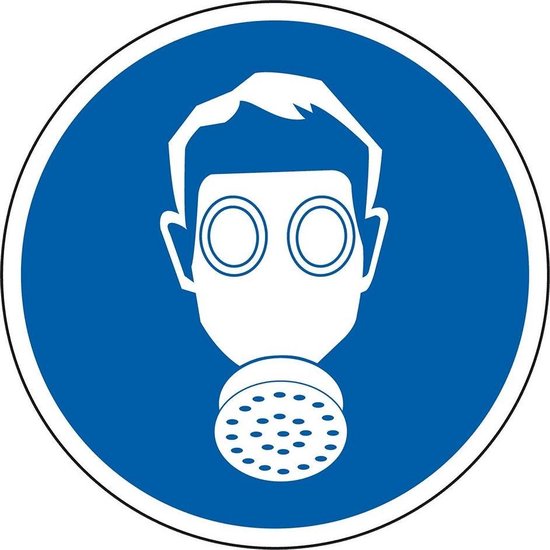 Adembescherming verplicht sticker 50 mm - 10 stuks per kaart | bol.com