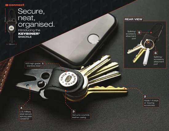 True Utility Connect KeyBiner Shackle | bol