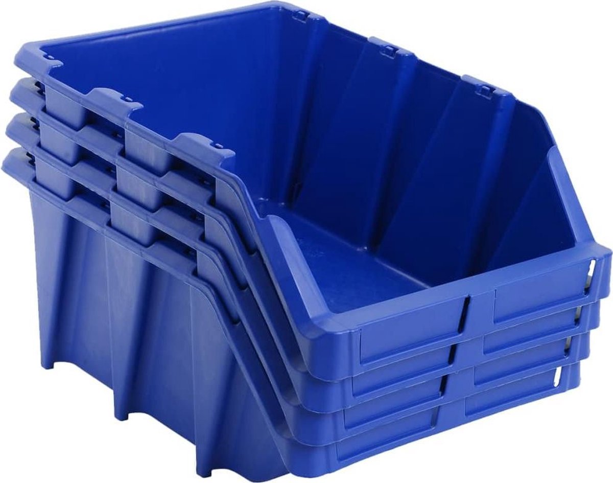 Opbergbakken stapelbaar 265x420x178 mm blauw 20 st | bol.com