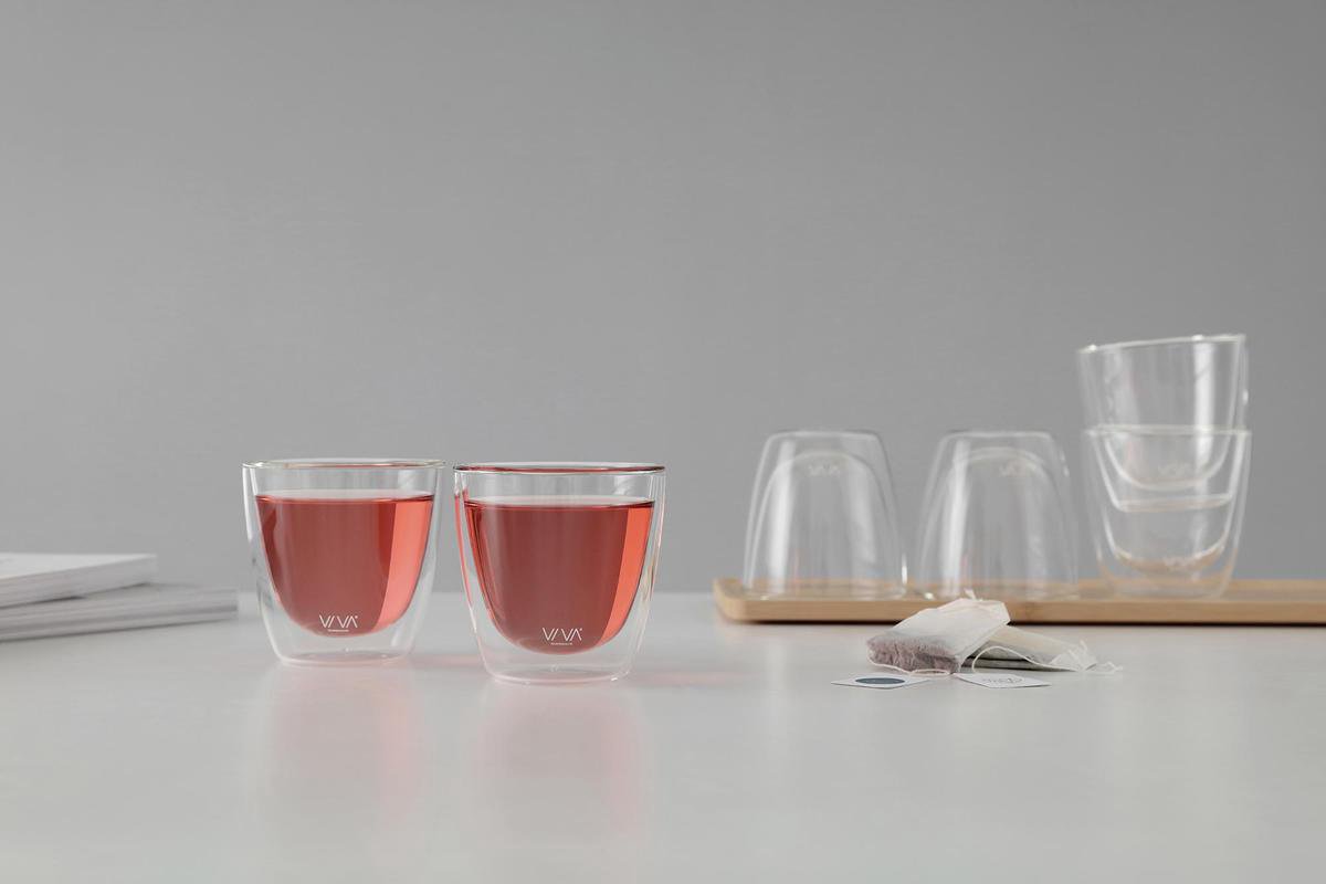 Viva Scandinavia - Lauren Koffieglas - Dubbelwandig - 220 ml - Set van 6 stuks -... | bol.com