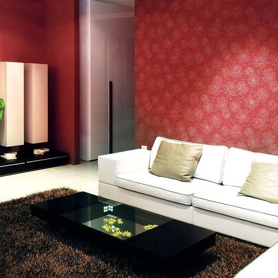 Bloemen behang EDEM 173-36 rozen design behang licht bruin zilver | bol.com