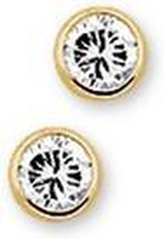 Geelgouden Klapoorringen gediamanteerd 4018619 | bol