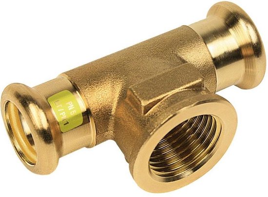 BONFIX-Press - RK GAS - T-stuk - 28 x 1 -2" - binnendraad x 28 mm - Gastec keur | bol.com