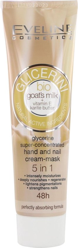 Eveline Cosmetics Glicerini Hand And Nail Cream-mask With Goat's Milk ...