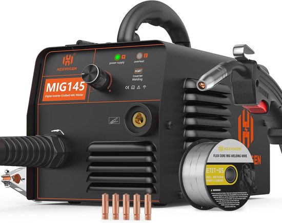 Gasloze MIG Lasser 220V Flux Core 145A - Draagbare MIG Lasmachine met ...