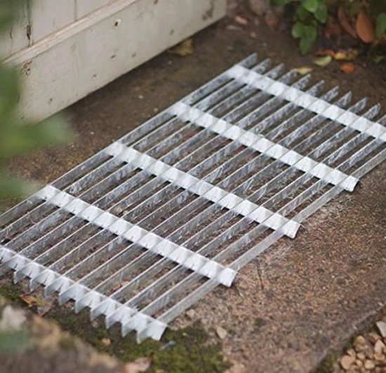 Grote metalen galvaniseerde deurmat voor buiten - zware schraper voor ...
