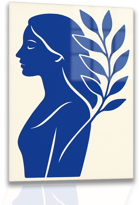 Profiel met blad – plexiglas – Glasschilderij – 100x150 cm | bol