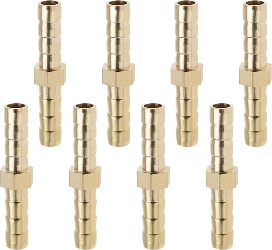 Slangverbinder - 6mm - 8 stuks - Rechte stekker - Koppeling - Splitser ...