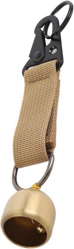 Campingbel Messing met Fluit en Sleutelhanger voor Wandelen en Reizen | bol