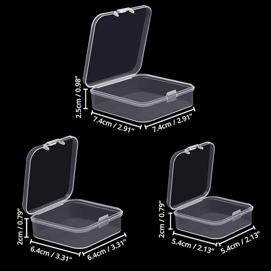 Provento - Doorzichtige Plastic Opbergdozen - Set van 54 - Pillen ...