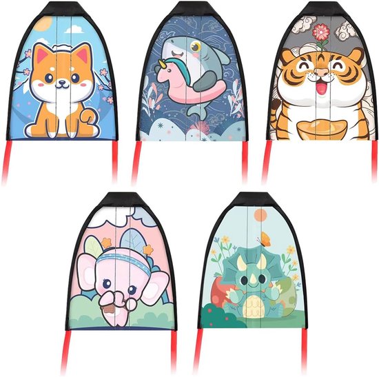6PCS Mini Kites - Thumb Eject Kite - Easy to Fly - Funny Outdoor Sports ...