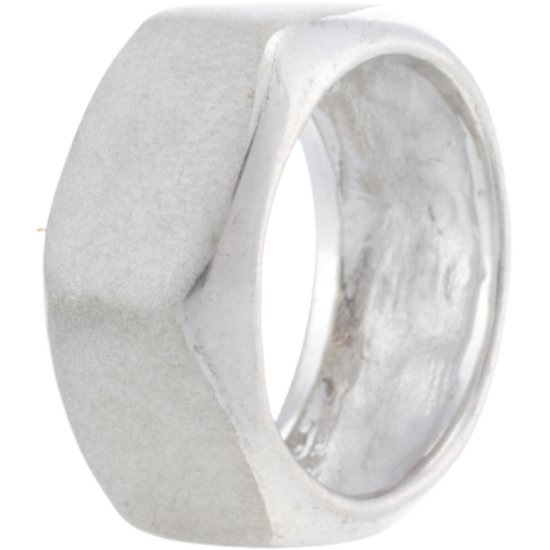 Behave – 925 Zilveren Statement Ring – Mat & Glanzend – Industrieel ...