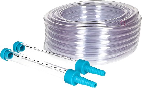 Waterpas Slang 20 meter met Twee Meetbuizen | bol