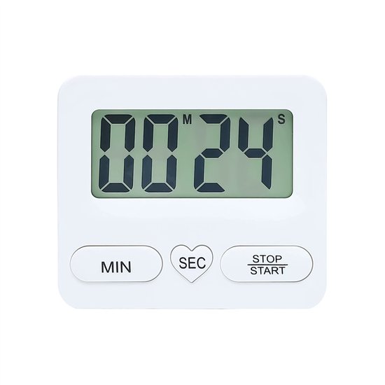 Digitale keukentimer, stopwatch met groot LCD-scherm, studietimer ...