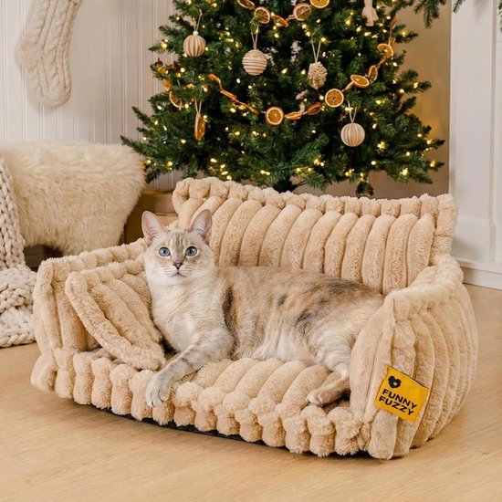 Orthopedisch Kattenmand Sofa met Zachte Pluche Bubbels Vacht | bol
