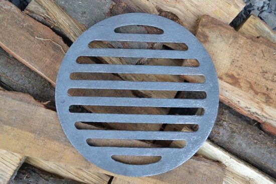 Rond Gietijzeren Rooster 24,5 cm Diameter voor Oven, Haard of Tafel | bol