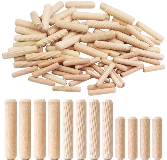 Houten Pluggen Set - 450 Stuks Ronde Houten Nagelverbindingen voor ...
