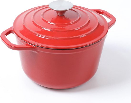 Emaille Gietijzeren Dutch Oven 1.2 Liter in Rood Kookpan | bol