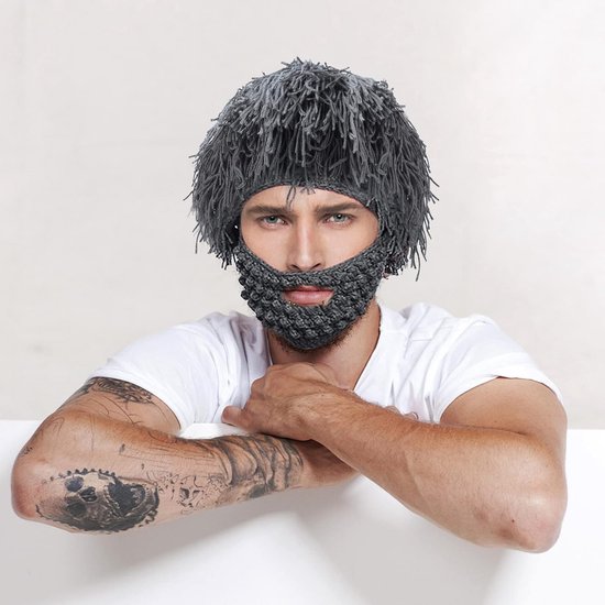Warme Wintermuts met Afneembare Baard - Grappig Cosplay Sjaal & Muts ...