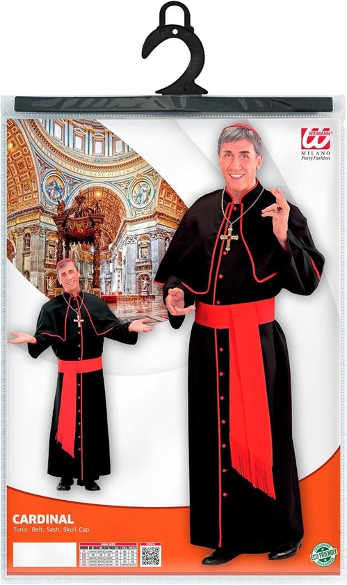Provento - Kostuum kardinaal met tuniek, riem en calotte voor carnaval ...