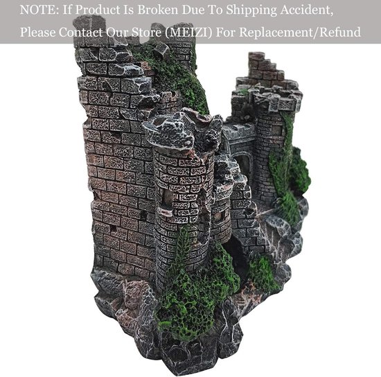 Groot Aquarium Decoratie Ornament - Hars Kasteel voor Kleine Garnaal ...