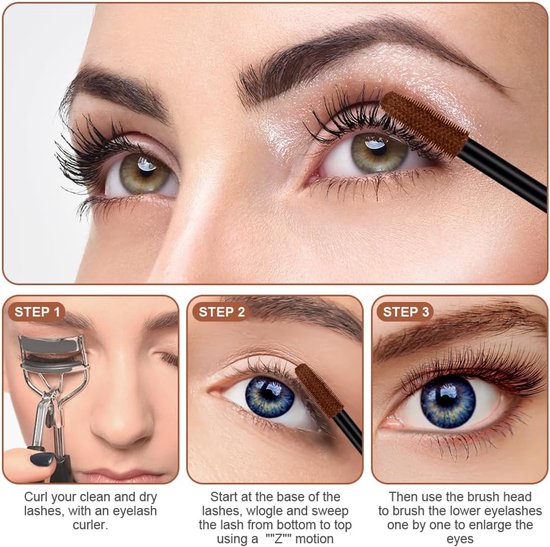MAXFINE |Bruine Mascara | Verlengende Mascara | Waterproof mascara ...