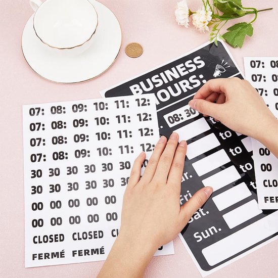 3PCS Opening Hours Sign - Open Closed Plates - Opening Hours Signs voor ...