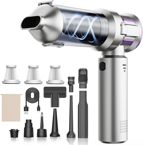 Krachtige Draadloze Handstofzuiger 16000 Pa - 3-in-1 Mini Stofzuiger ...