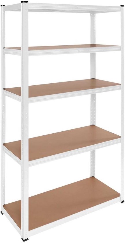 Stevig Metalen Rek met Houten Planken - Modulair en Hoog Zwart ...