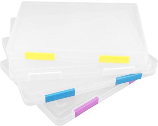 Transparante A4 Opbergdozen voor Documenten en Kunstwerken - Set van 4 ...