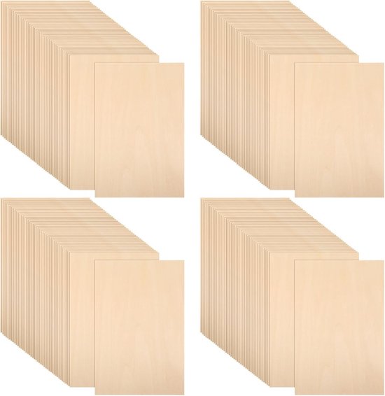 50 pièces plaques de bois non finies 20 x 30 cm en bois de tilleul ...