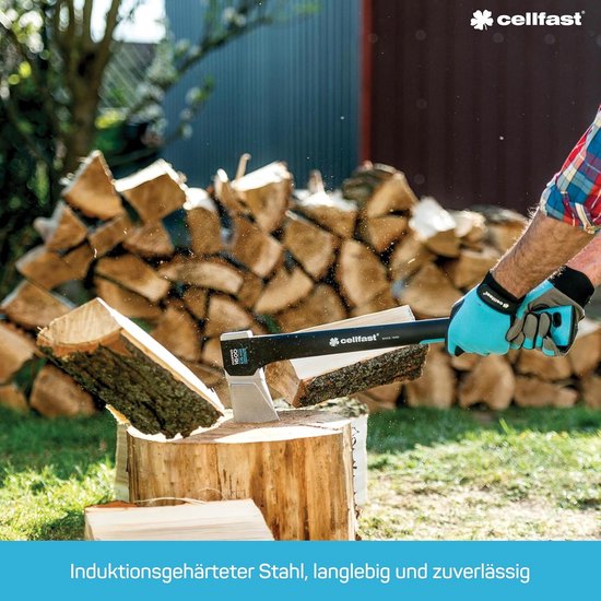 Kloofbijl 61.5 cm met Antislip Handvat voor Brandhout Klieven | bol
