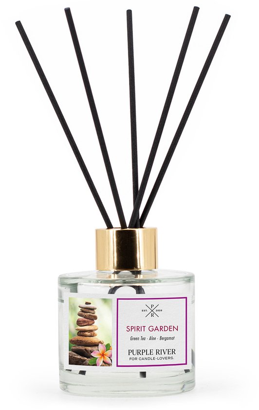 Purple River Rieten diffuser - Spirit Garden - met stokjes | bol