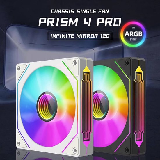 RGB PC Ventilator 120mm met Synchronisatie en PWM - Zwart | bol