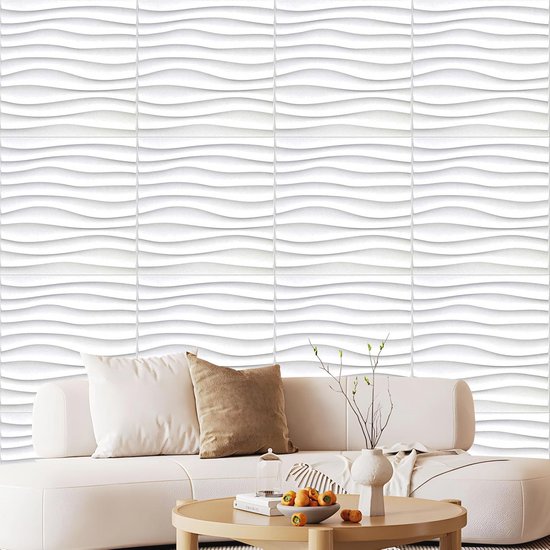 12 Stuks 3D Wandpanelen PVC - Wandbekleding Voor Binnen - Wanddecoratie ...